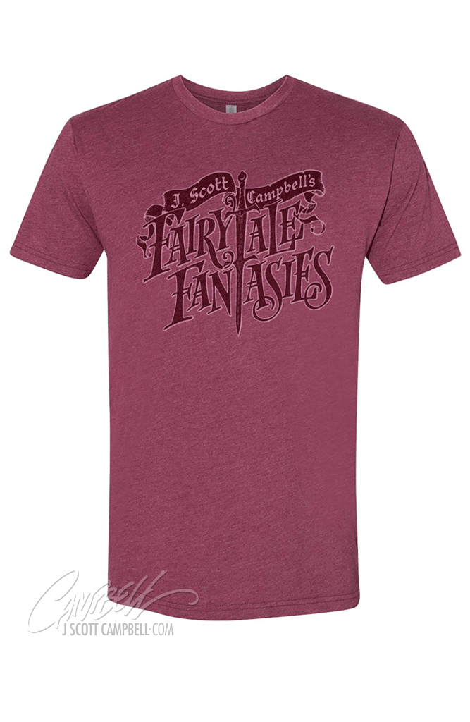 J. Scott Campbell FTF Vintage Logo 2023 Men's / Unisex T-Shirt (maroon)