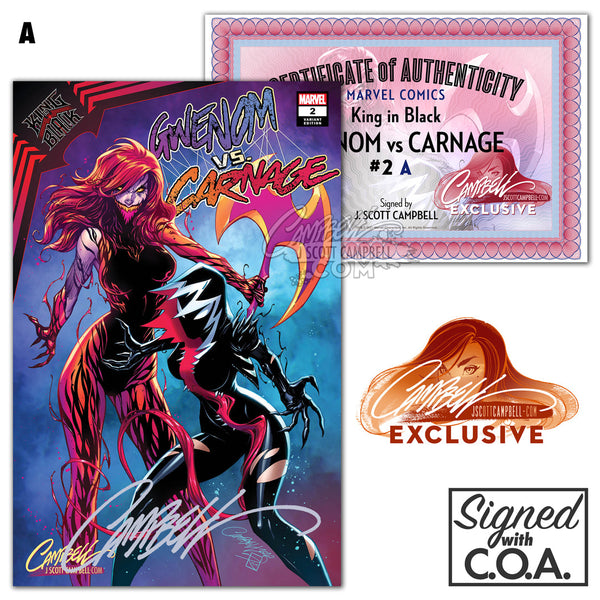 J. Scott Campbell King in Black: Gwenom vs. Carnage #2 JSC EXCLUSIVE ...