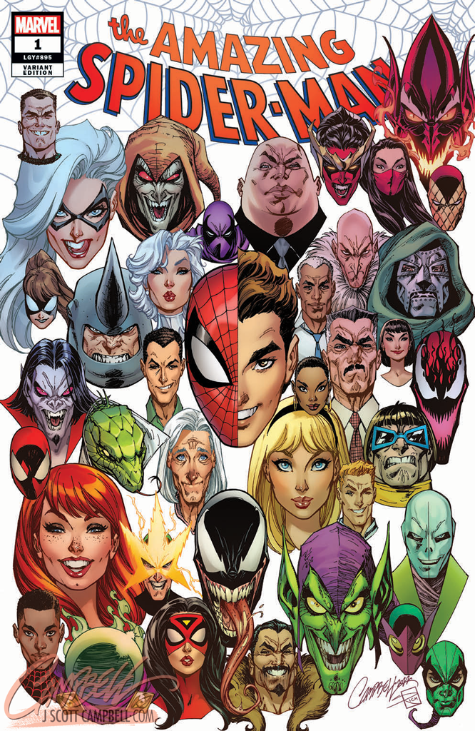 J. Scott Campbell Amazing Spider-Man #1 JSC Artist EXCLUSIVE cover G ...